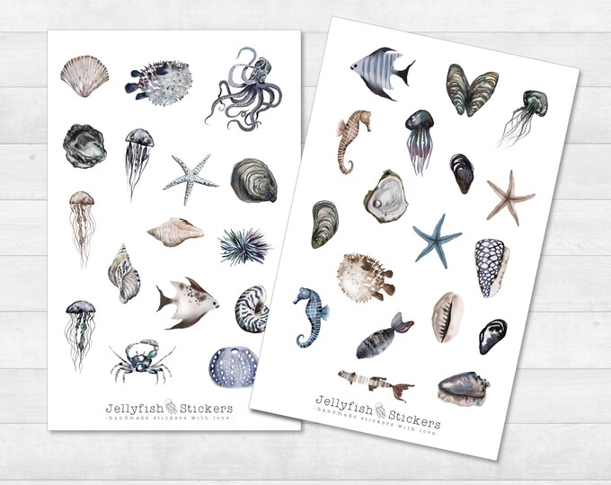 Moon Jellyfish Translucent Vinyl Stickers - Etsy