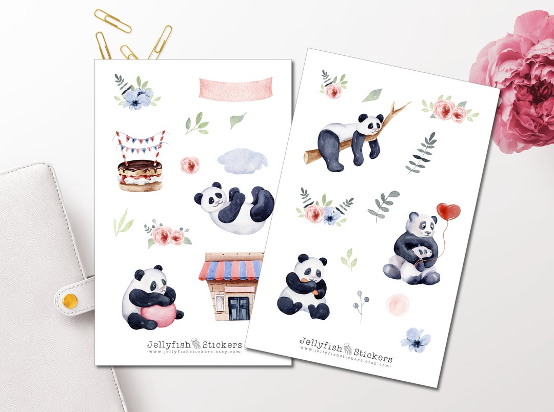 Panda Sticker Set - Cute Stickers Journal Stickers Animal Stickers ...