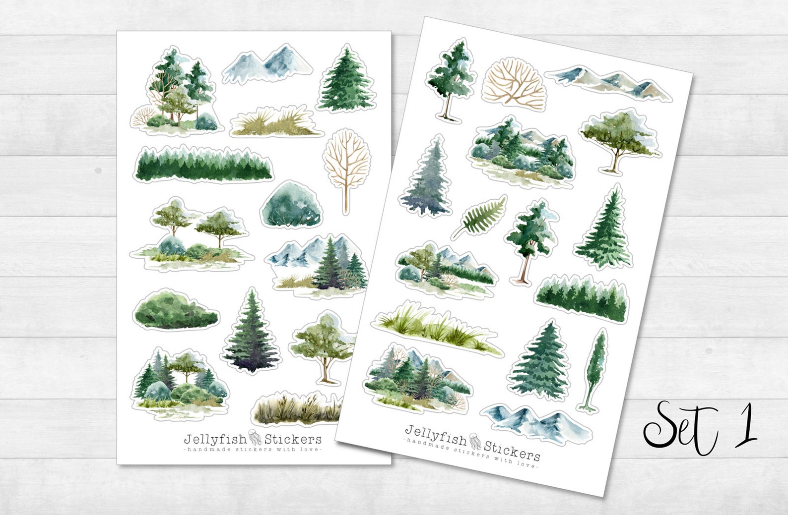 Forest Animals Sticker Set - Journal Stickers, Nature Stickers, Forest ...
