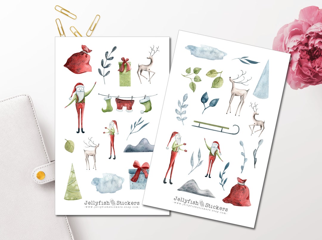 Weihnachtsmann Weihnachten Sticker Set Journal Sticker Planer Sticker ...