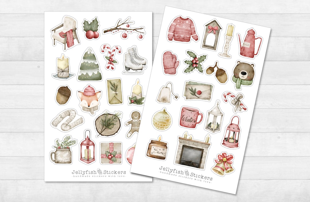 Gemütlicher Winter Sticker Set - Journal Sticker, Planer Sticker ...