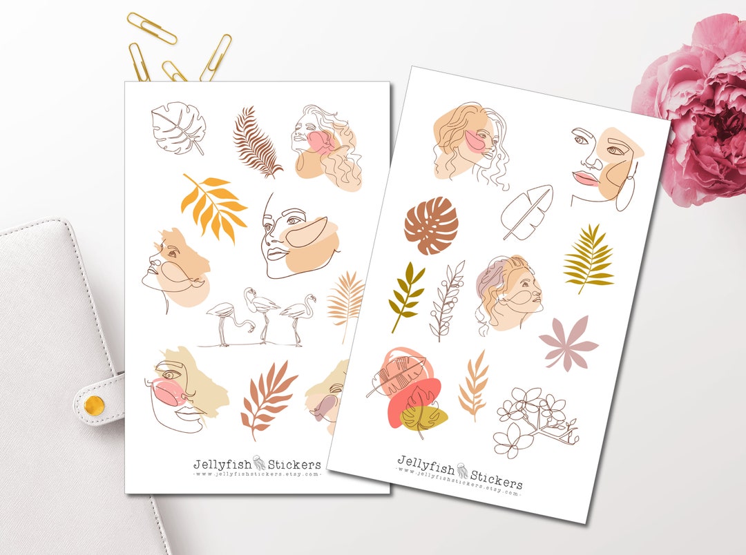 Women Faces Sticker Set Stickers Journal Stickers Planner - Etsy