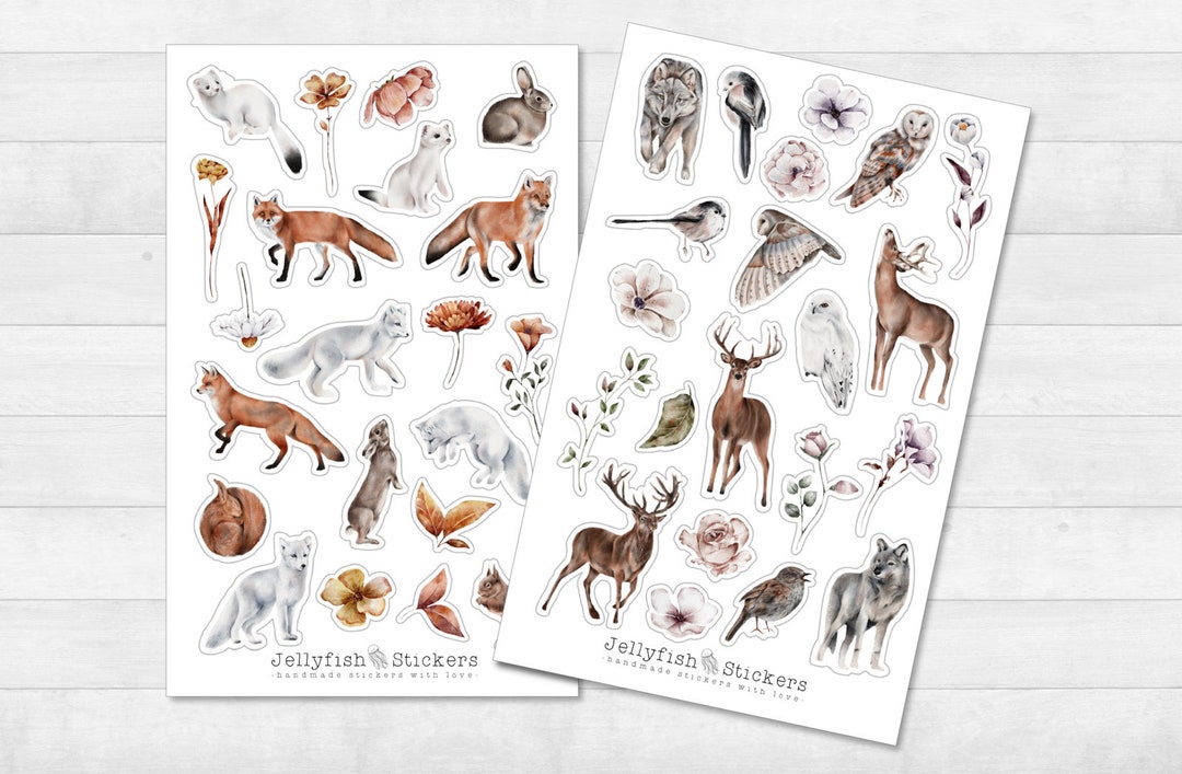 Forest Animals Sticker Set - Journal Stickers, Planner Stickers ...