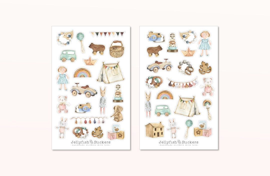 Baby Sticker Set Journal Stickers, Birth Stickers, Girl, Boy, Baby ...