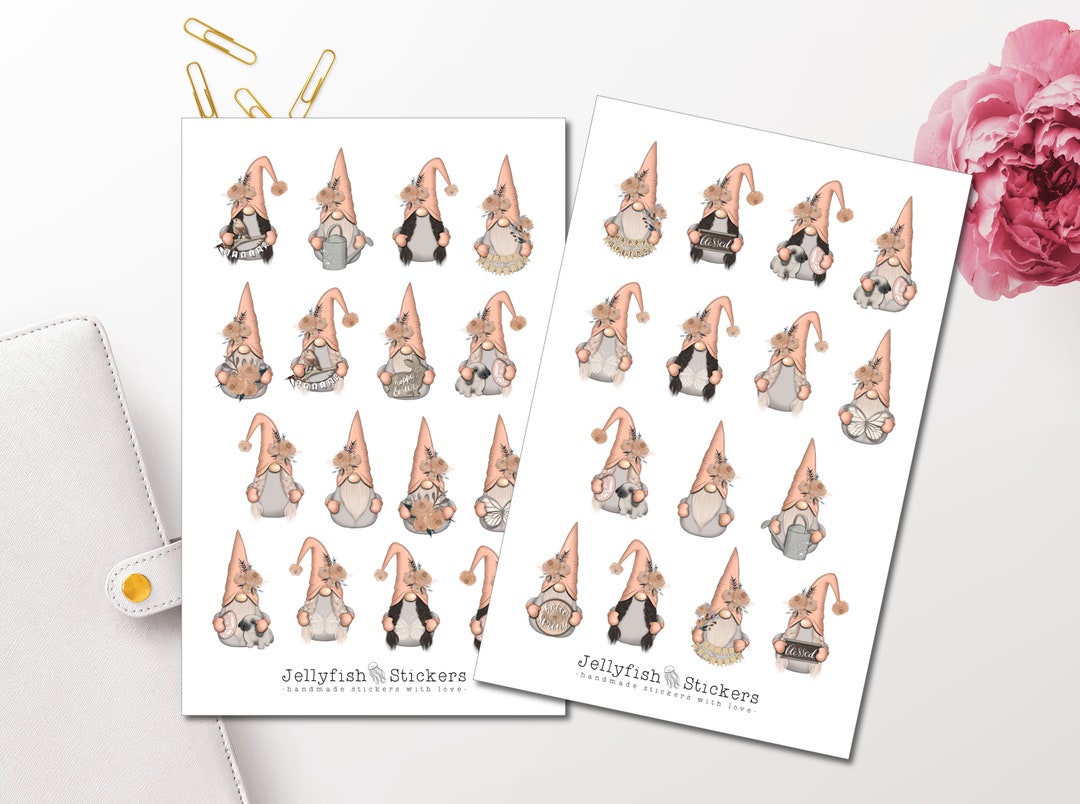 Gnome Spring Sticker Set Stickers, Journal Stickers, Planner Stickers ...