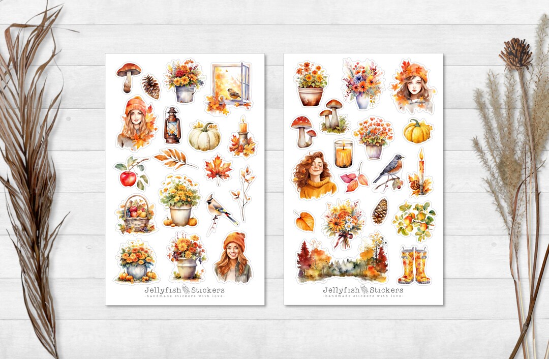 Fall Sticker Set Stickers, Journal Stickers, Planner Stickers, Cozy ...