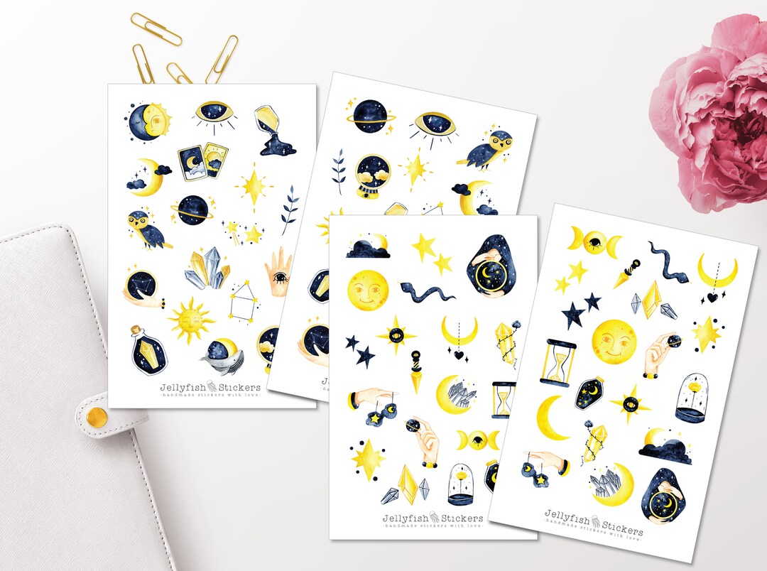 Astronomy Sticker Set Moon Stickers, Journal Stickers, Stickers, Moon ...