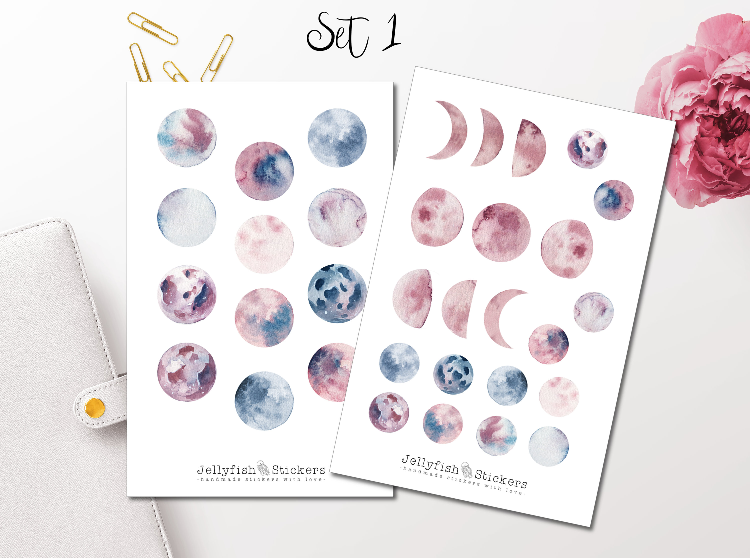 Moons and Animals Sticker Set - Journal Stickers, Stickers ...