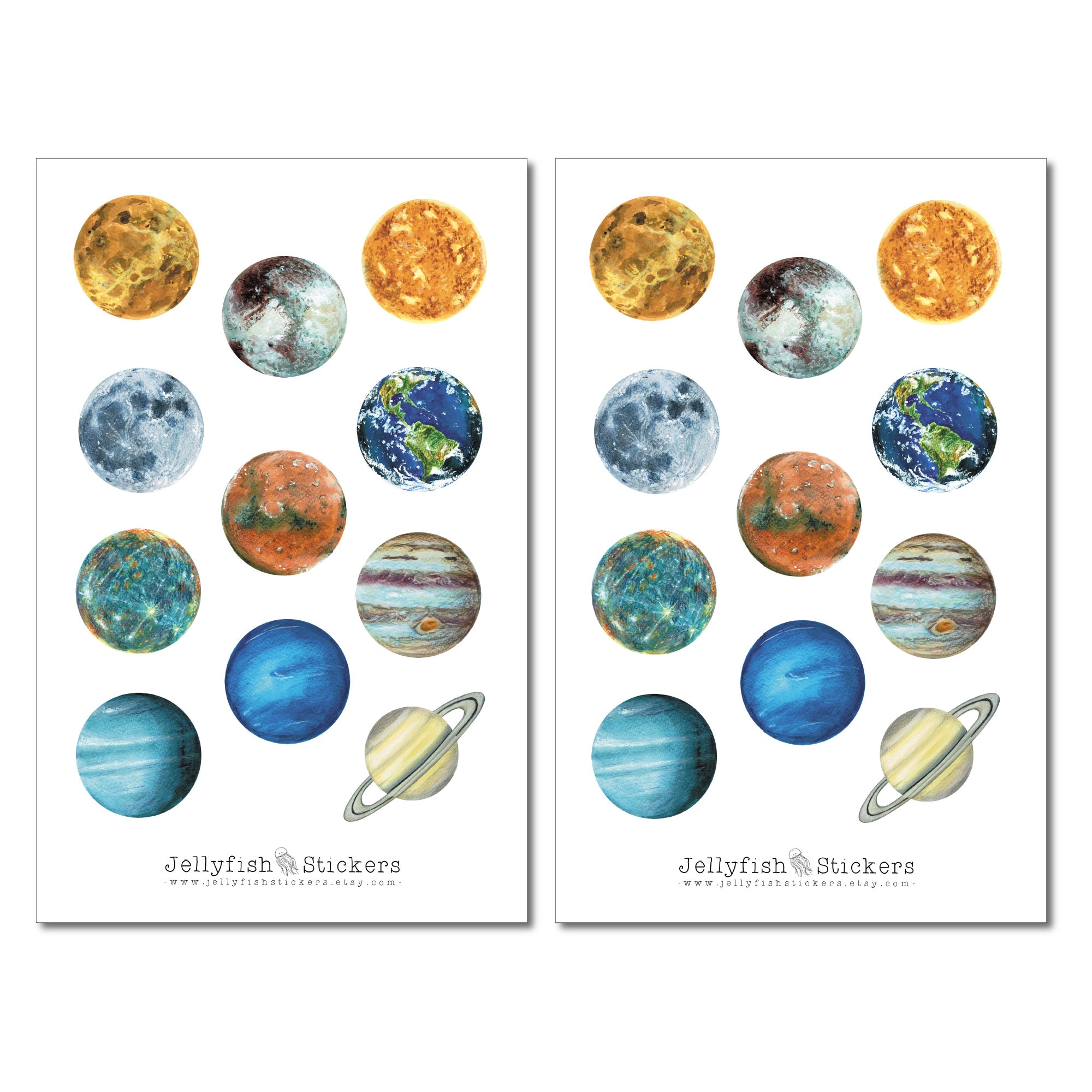 Astrology Sticker Set - Sticker Moon Journal Sticker, Moon Phases ...