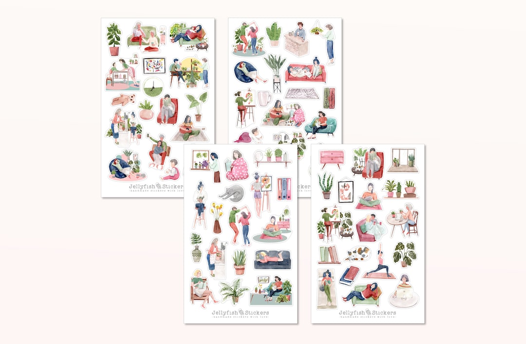 Home Sticker Set Stickers, Journal Stickers, Furniture Stickers, House ...