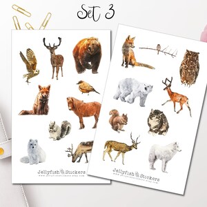 Forest Animals Winter Sticker Set Stickers Animals Journal Stickers ...