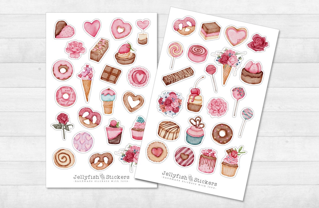 Sweets and Pastries Sticker Set Journal Stickers, Planner Stickers ...
