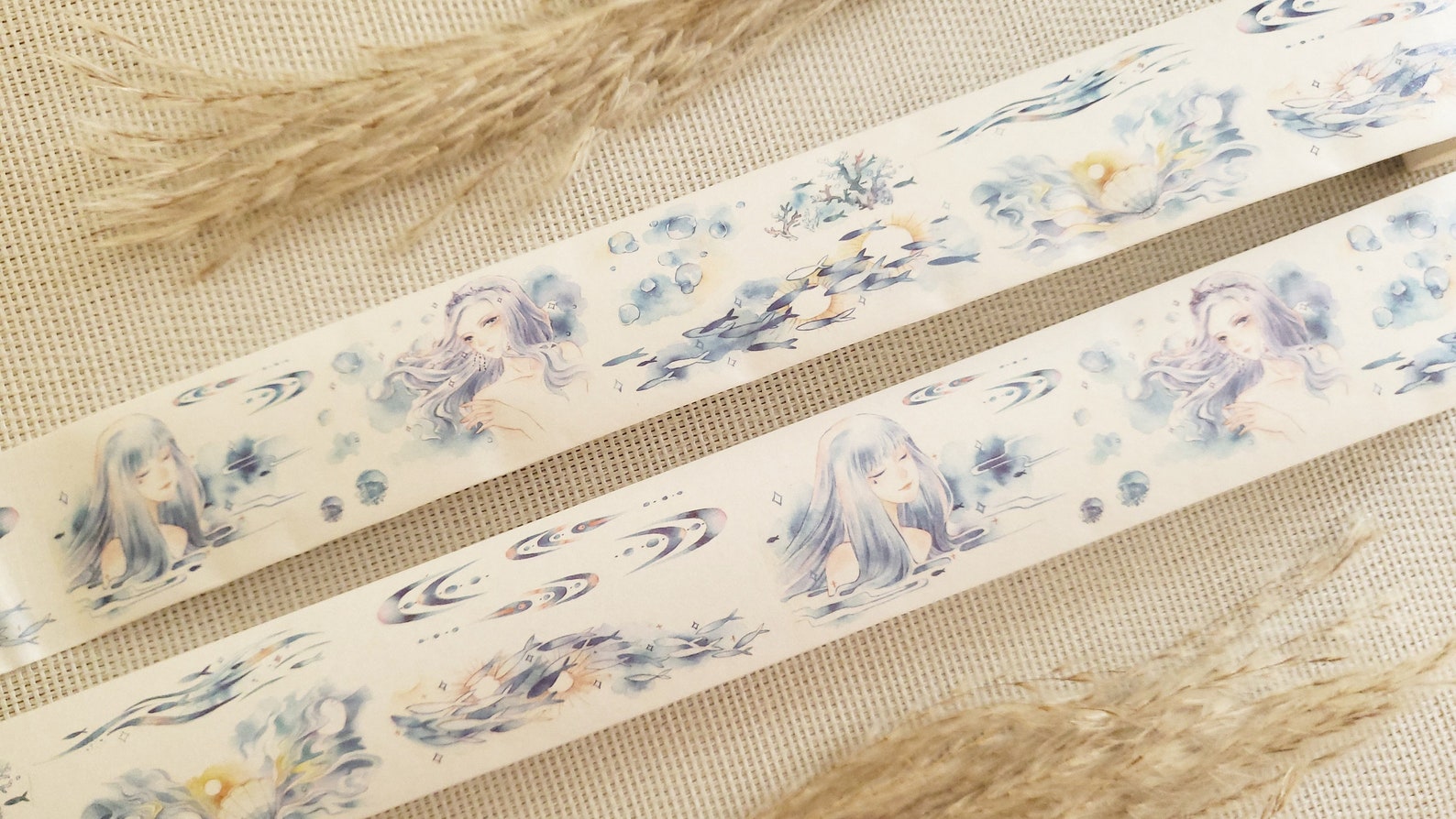 Design Washi Tape Girl - Mermaid, Sea, Water, Elements, Shells, Magical ...