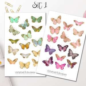 Butterflies Colorful Sticker Set - Journal Sticker Sticker Nature ...