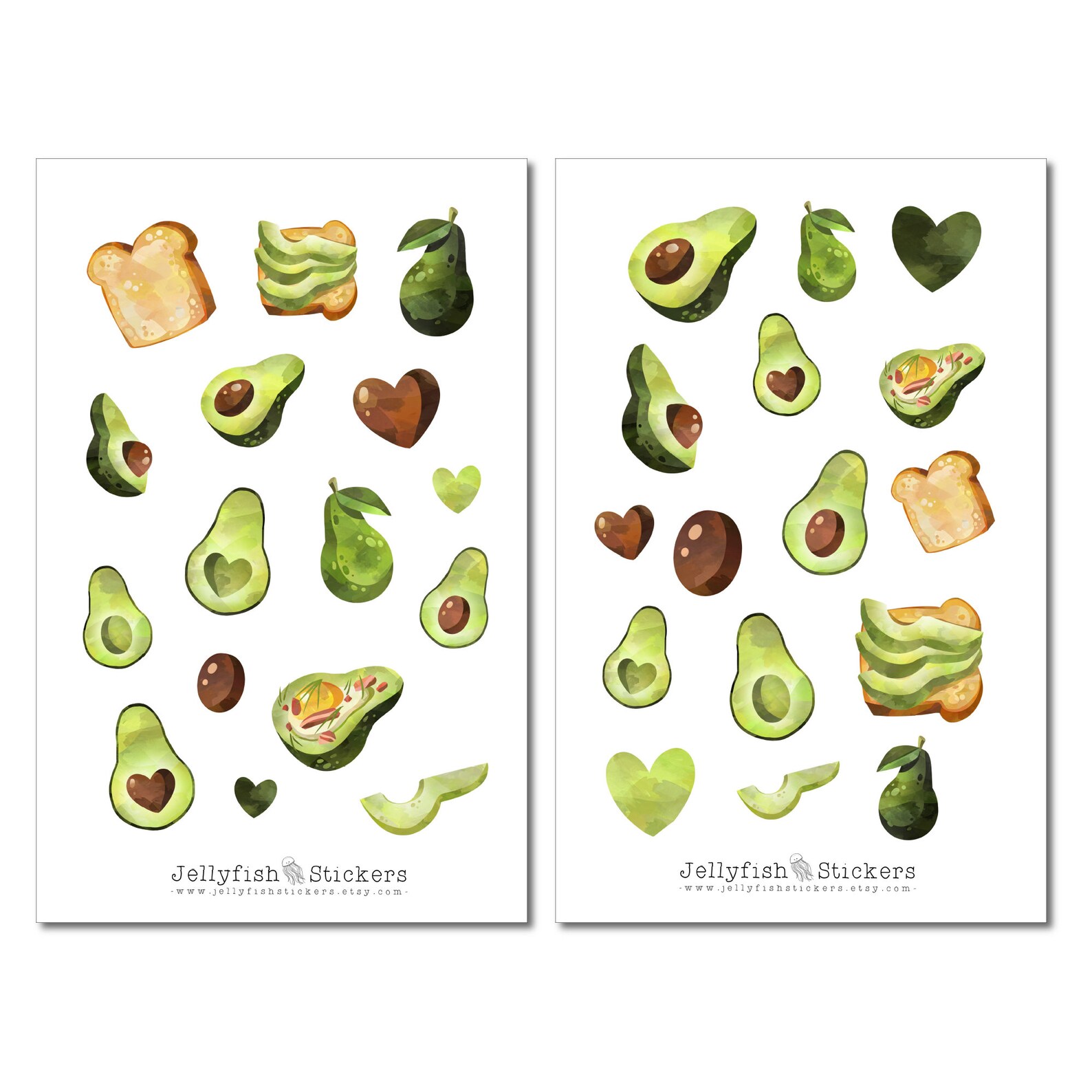 Avocado Sticker Set - Food Stickers Journal Stickers Cooking Planner ...
