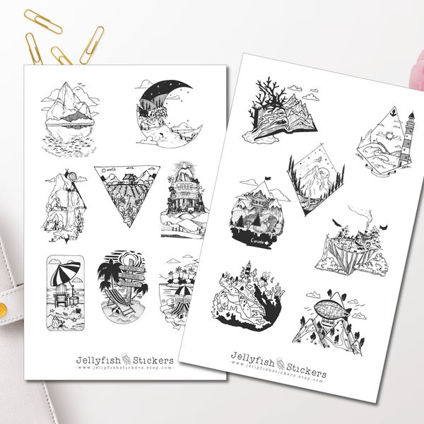 Fantasy Stickers - Etsy