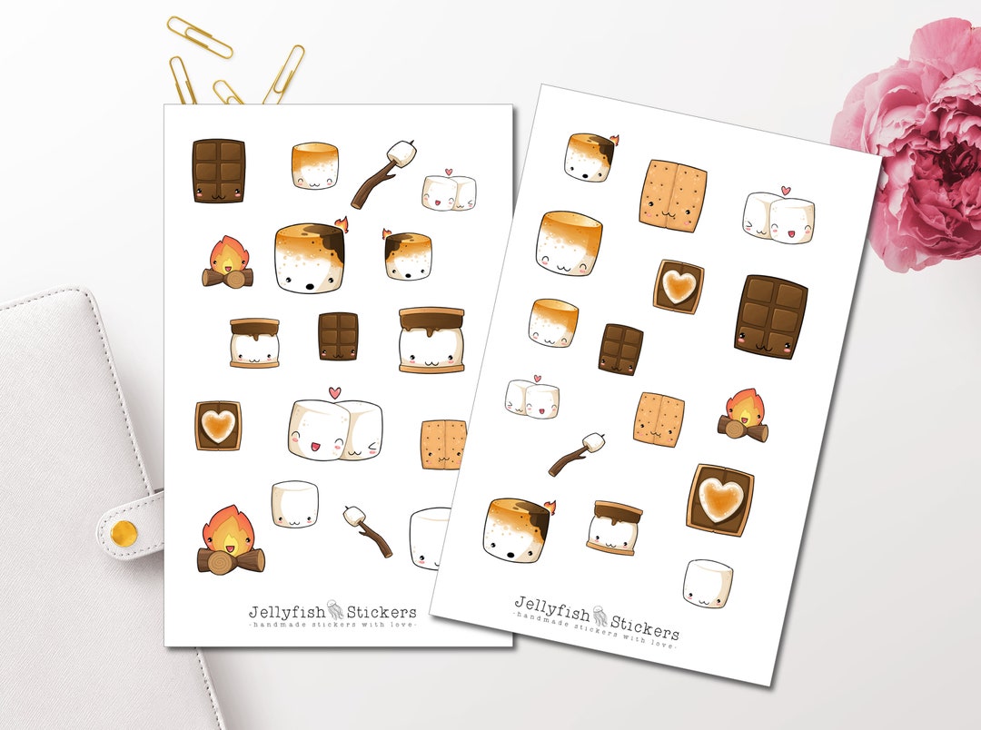 Marshmallow Sticker Set - Journal Stickers, Planner Stickers, Stickers ...