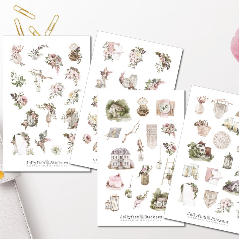 Wedding Scrapbook Stickers - Etsy