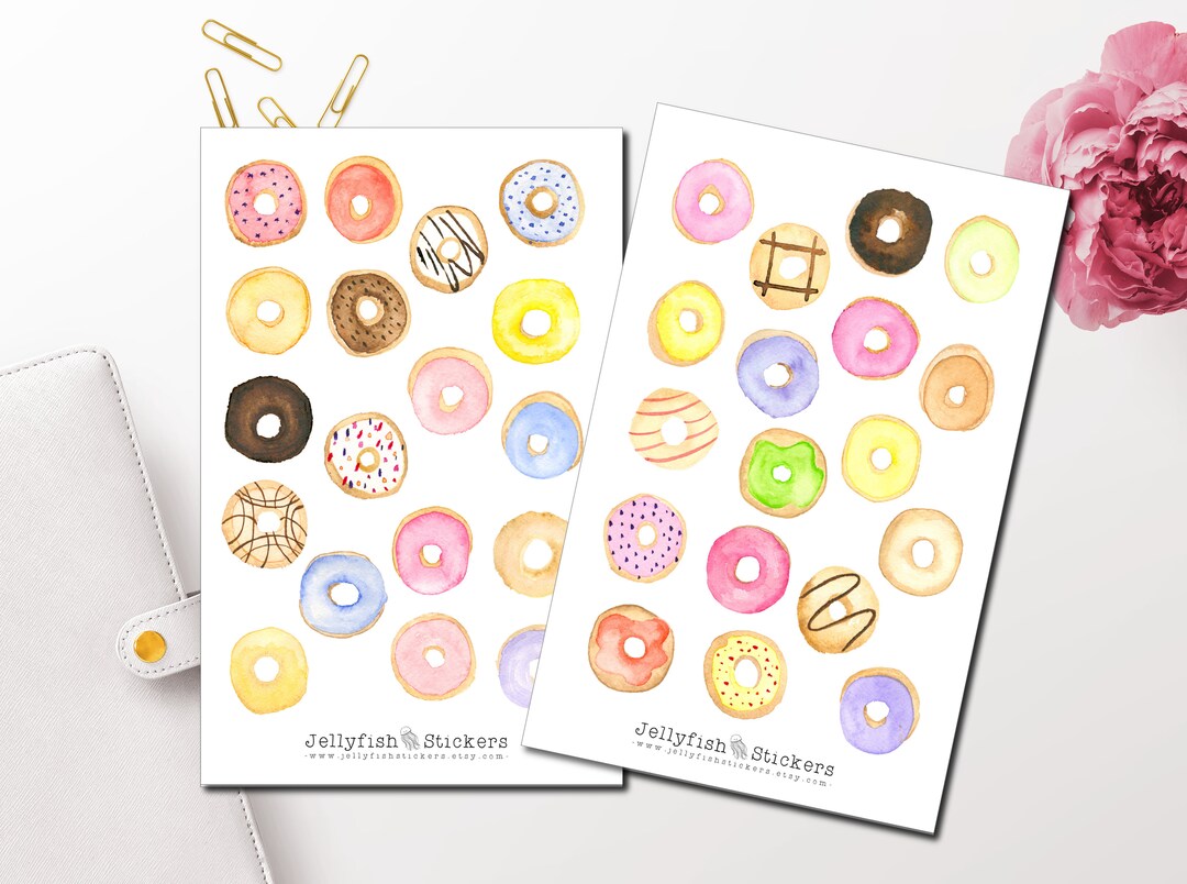 Donuts Sticker Set - Stickers Pastry Journal Stickers Stickers Sweets ...