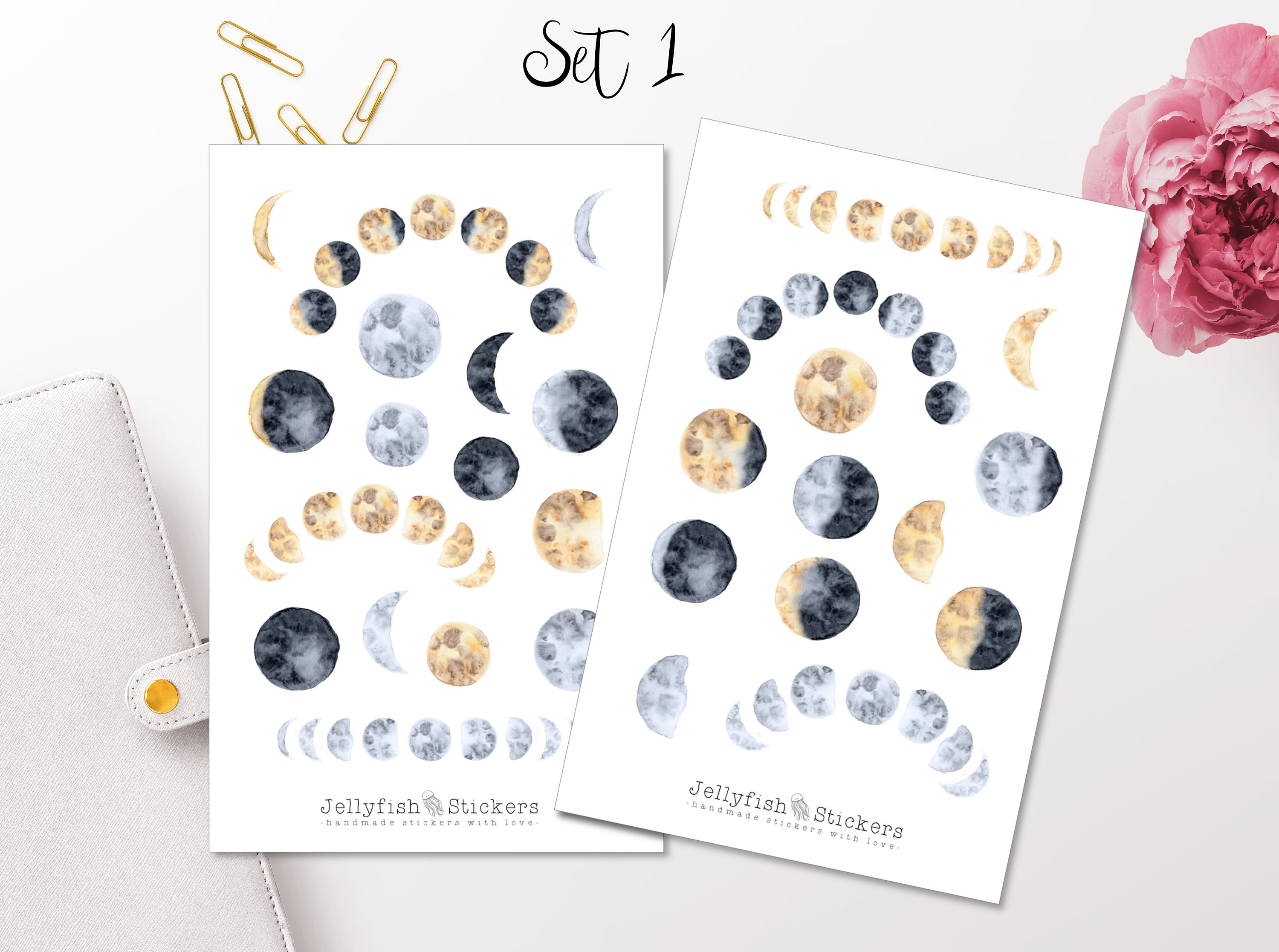 Wolf und Mond Sticker Set Aufkleber Bulletjournal Journal | Etsy