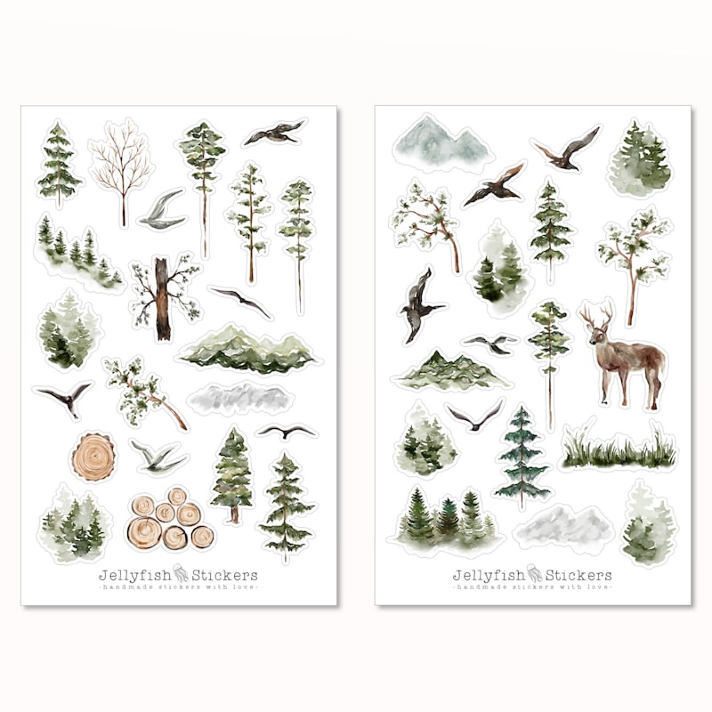 Nature Stickers - Etsy