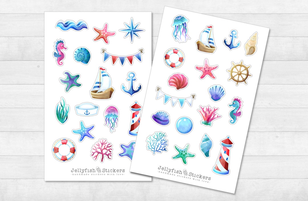 Maritime Sticker Set Sea Stickers, Journal Stickers, Ship Stickers ...