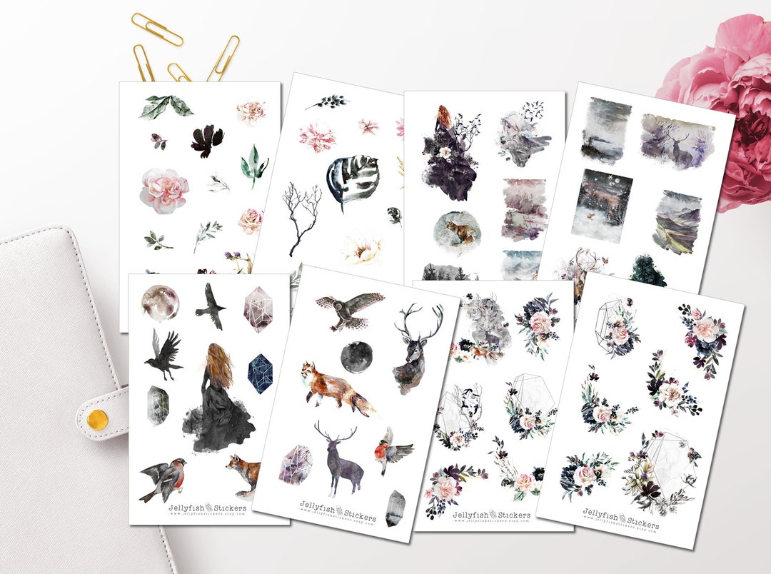 Mystical Forest Sticker Set Stickers Girls, Journal Stickers, Forest ...