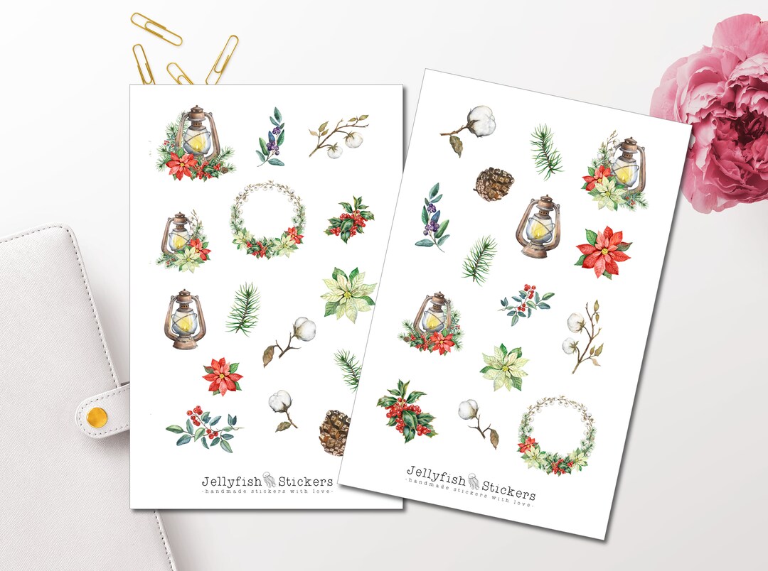 Christmas Sticker Set Journal Stickers, Planner Stickers, Holiday ...