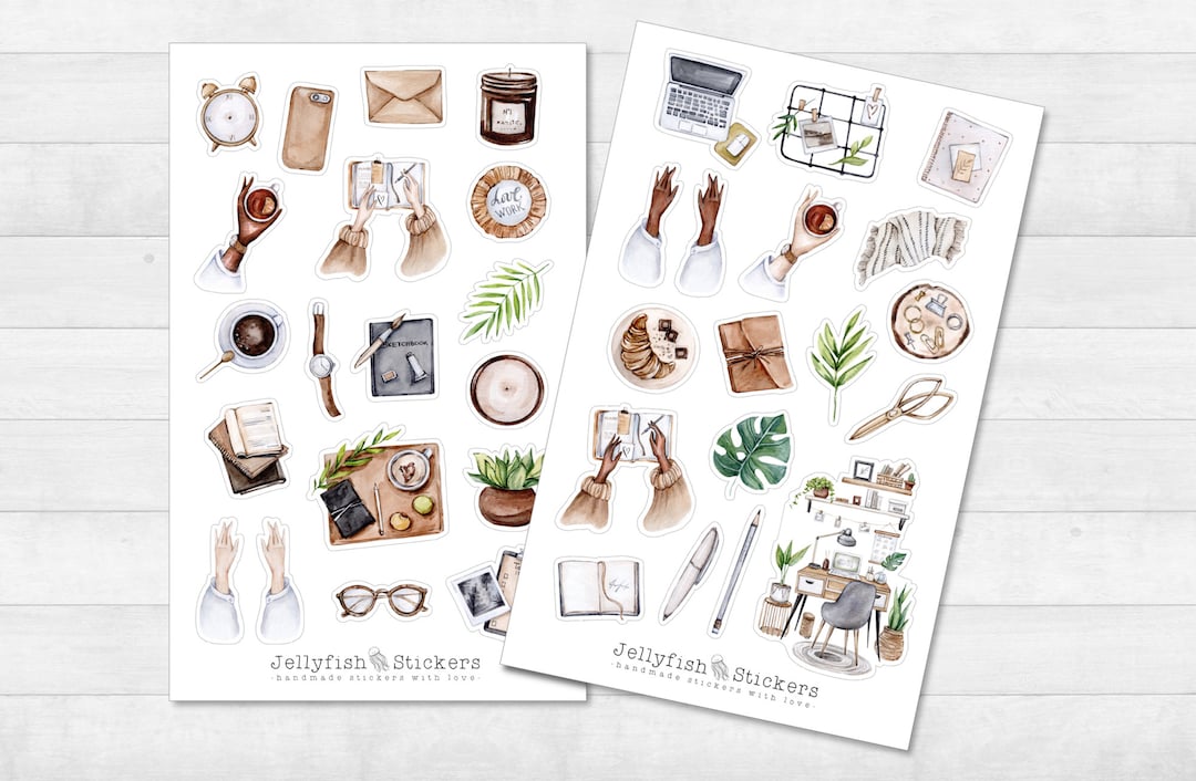 Home Office Sticker Set Journal Stickers, Planner Stickers, Stickers ...