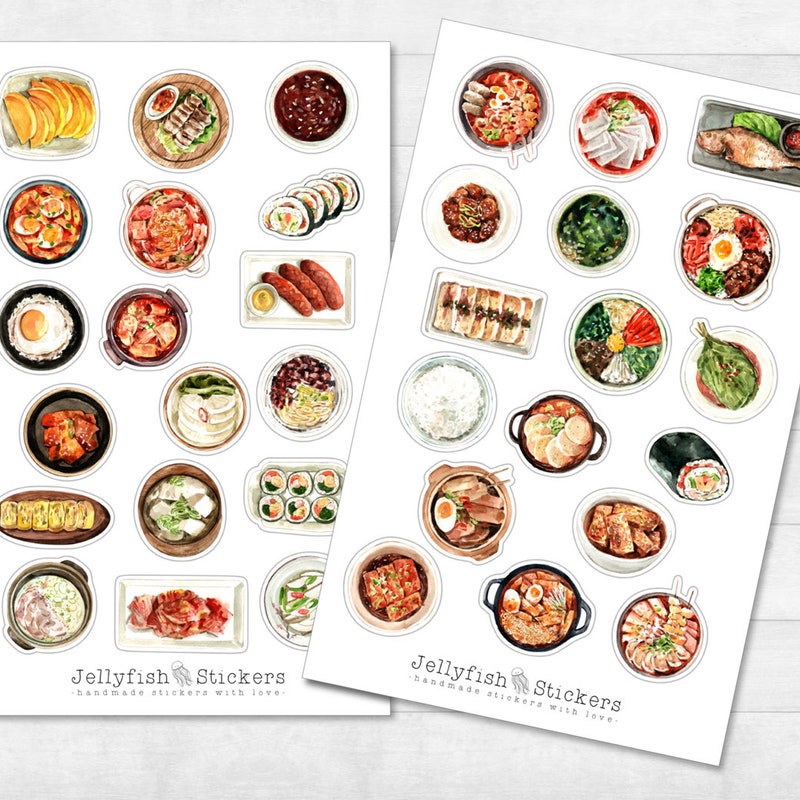 Cute Korean Food Stickers - Etsy