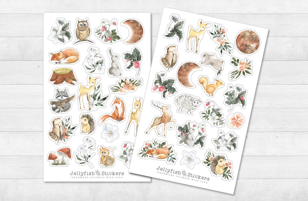Forest Animals Sticker Set - Stickers, Journal Stickers, Planner ...