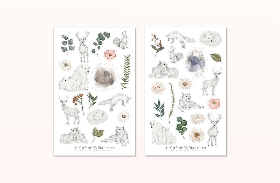 Animal Sticker Set - Planner Stickers, Journal Stickers, Nature ...