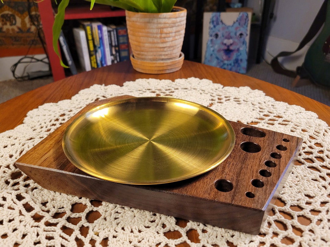 Wooden Rolling Tray Walnut & Metal Rolling Tray High End Rolling Tray ...