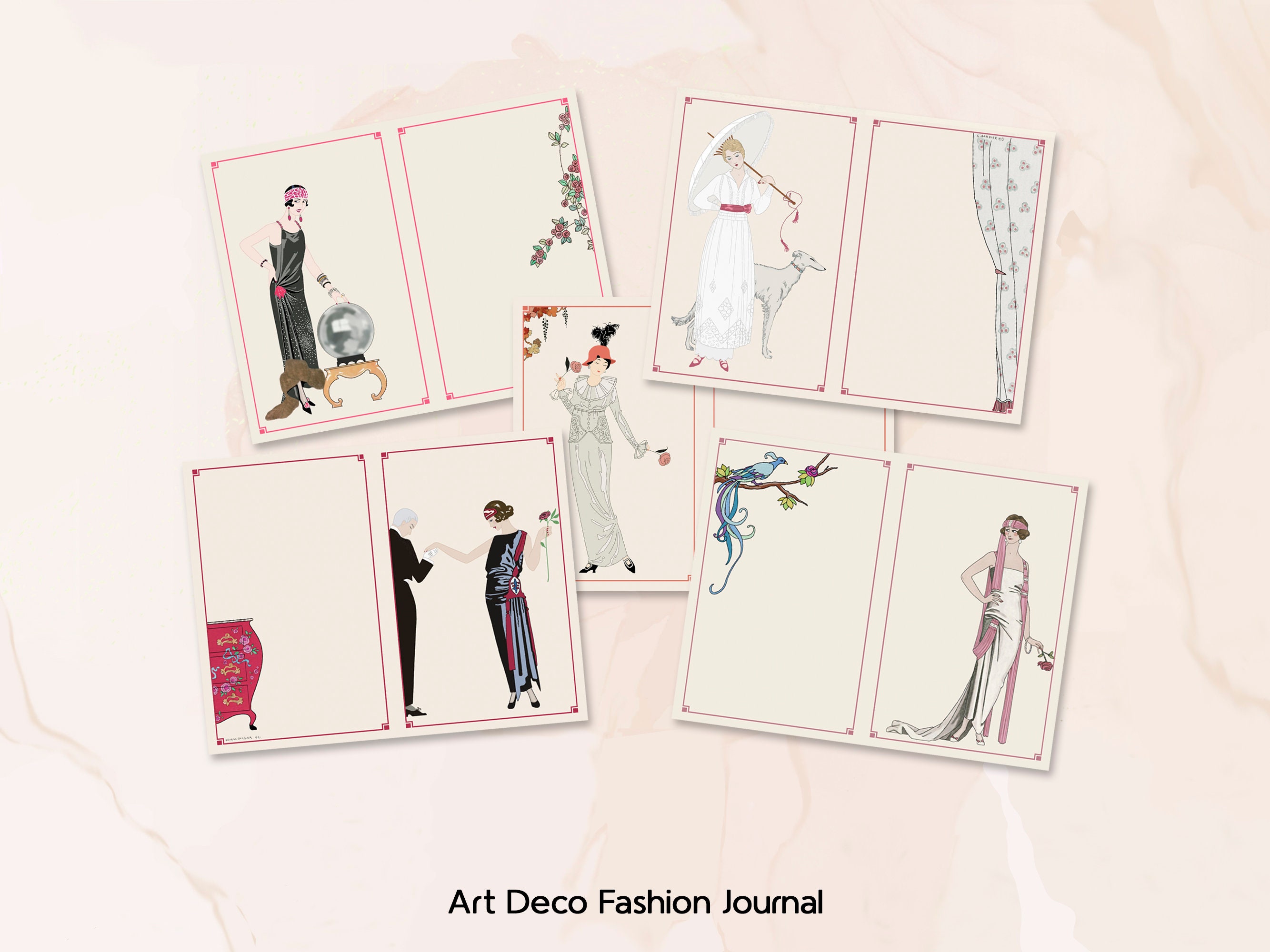 Junk Journal Fashion Kit, Art Deco Instant Download, Digital Vintage ...