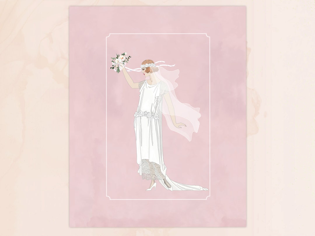 Printable Wall Art Vintage Style Bride Poster, Digital Download ...