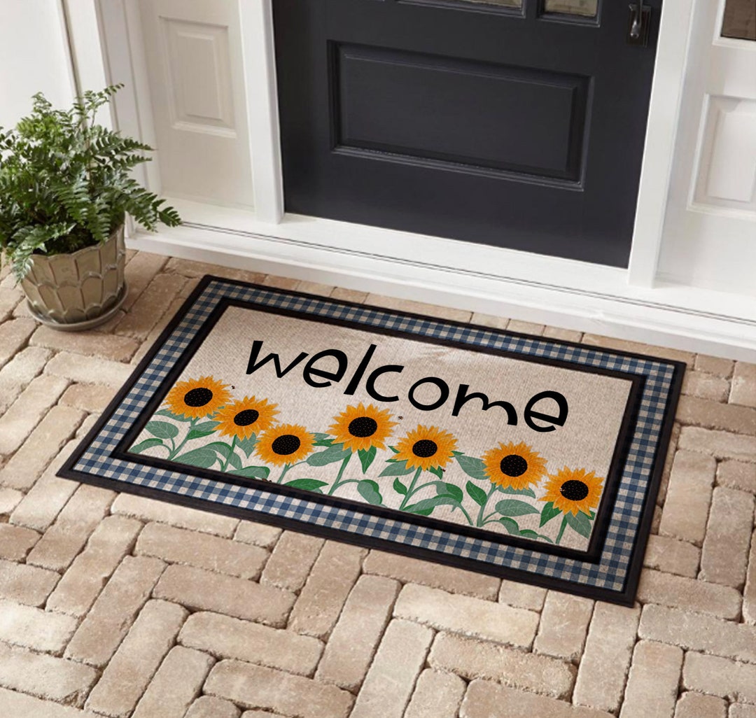 Sunflowers Doormat, Summer doormat, great gift for Housewarming, newly ...