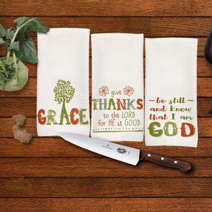 Christian Quotes Kitchen Towel Set, Inspirational Quotes, Great Gift ...