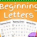 10 Printable Beginning Letters Worksheets for Kindergarten Preschool ...