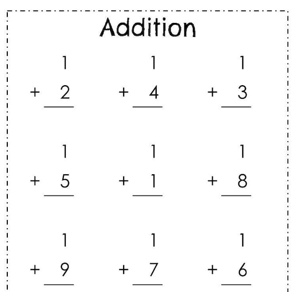 Addition Worksheets - Etsy