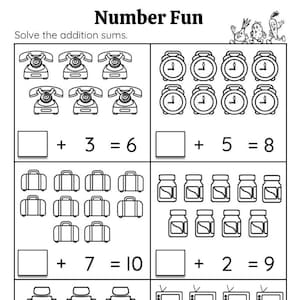 Printables Kindergarten Math Worksheets, Numbers 1 to 10, Counting ...