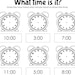 Telling Time Hour Clock Printable, Educational Prints, Kindergarten ...