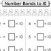 Number Bonds to 10 Worksheets: Kindergarten Homeschool Activity (PDF ...