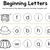 10 Printable Beginning Letters Worksheets for Kindergarten Preschool ...