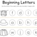 10 Printable Beginning Letters Worksheets for Kindergarten Preschool ...