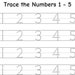 Printable Numbers 1-50 Tracing Worksheets: Homeschool Kindergarten (PDF ...