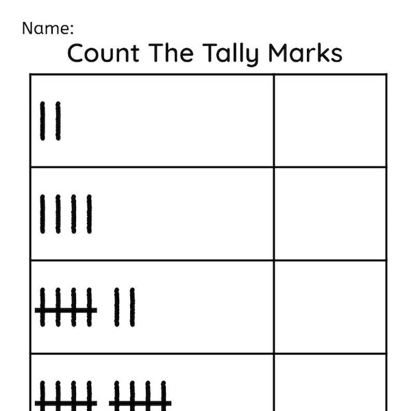 Tally Marks - Etsy