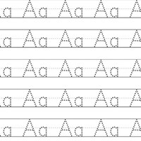 Traceable Block Letters Alphabet Tracing Pages -learning to Write for ...