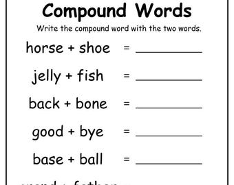 first grade compound words
