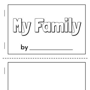 My Family Printable Booklet- Preschool and Kindergarten, Mini Booklet ...