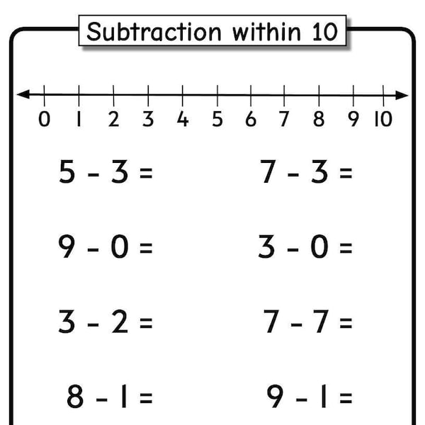 1st Grade Math | Kindergarten Worksheets | | Math - Etsy